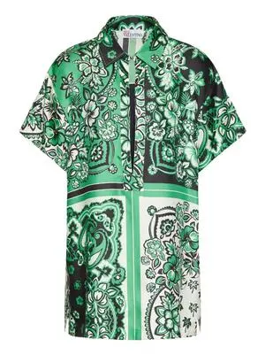 Red Valentino Bandana Printed Short-sleeved Shirt - Green