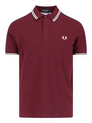 Comme Des Garçons X Fred Perry Logo-embroidered Polo Shirt - Red