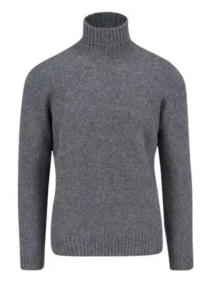 DRUMOHR Ribbed Turtleneck Sweater - Grey
