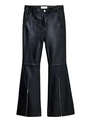 STAND STUDIO Belted Biker Pants With Zip Cuffs - Black