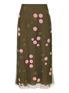 FENDI Fendi Embellished Tulle Midi Skirt
