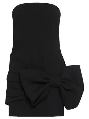 Marella Bow Detail Envers Satin Bustier Dress - Black