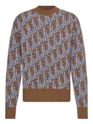 Dior Oblique Print Knit Sweater - Multicolor