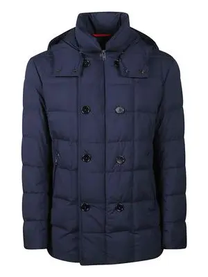 FAY Hooded Padded Jacket - Blu Navy