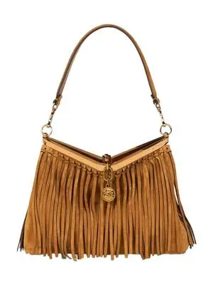 Etro Etro Fringing Medium Vela Bag With Detachable Shoulder Strap Camel