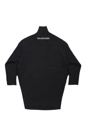 BALENCIAGA Balenciaga Half-Zip High Neck Poncho