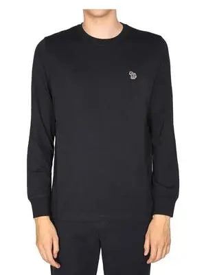 Paul Smith Zebra Patch Logo Long Sleeve Sweatshirt - Black