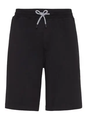Brunello Cucinelli Drawstring Straight Leg Bermuda Shorts - Black