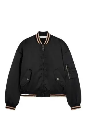 Palm Angels Logo Bomber Jacket - Black-pink