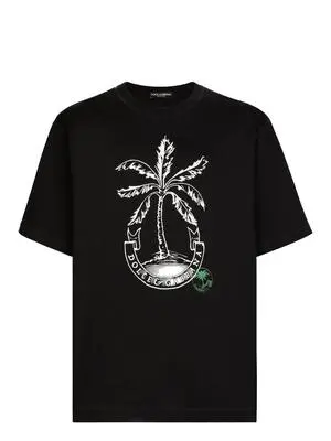 DOLCE & GABBANA Dolce  Gabbana Banano Printed Crewneck T-Shirt