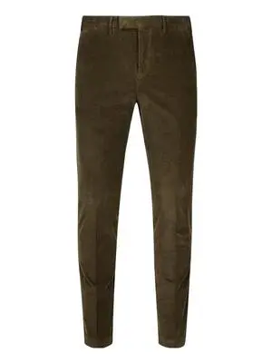 PT PANTALONI Straight-leg Cotton Pants - Green