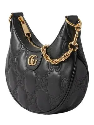 Gucci Gg Quilted Mini Shoulder Bag - Black