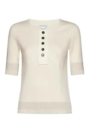 BOTTEGA VENETA Bottega Veneta Slim Fit Ribbed Knit Top