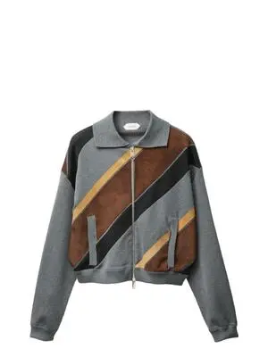 VERSACE Versace Patchwork Zipped Sweatshirt