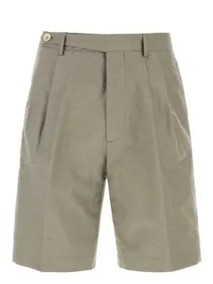 Brunello Cucinelli Pleated Bermuda Shorts - Nude