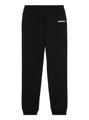 Burberry Logo Printed Track Pants - Black