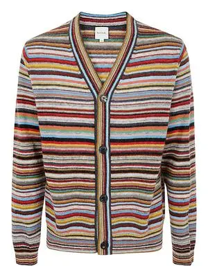 Paul Smith Signature Stripe V-neck Cardigan - Multicolor