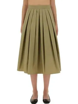 Aspesi Aspesi Flared Midi Skirt Green