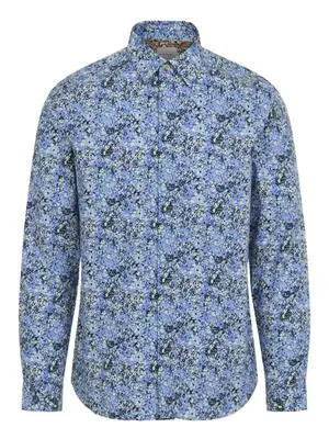 Paul Smith Slim Fit Floral Shirt - Blue