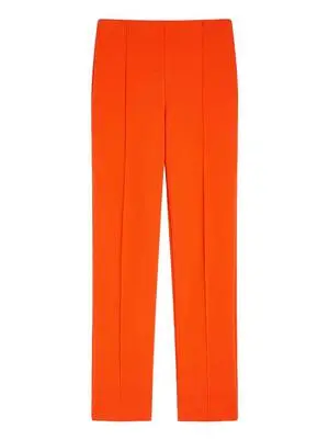 Sportmax Mid-rise Cropped Tailored Trousers - Orange