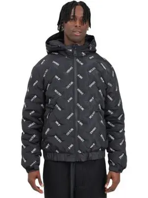 Versace Logo Puffer Jacket - Black