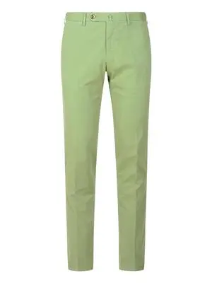 PT TORINO Slim Pleated Pants - Green
