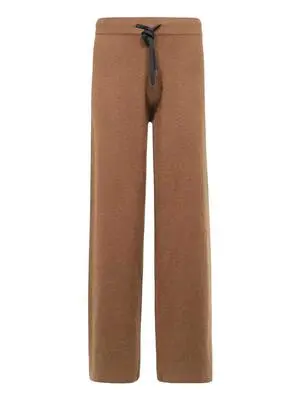 YVES SALOMON Drawstring Casual Pants - Brown