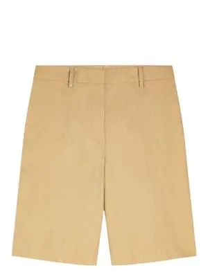 Dries Van Noten Tailored Cotton Shorts - Camel