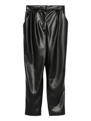 Balmain High-waisted Pleated Trousers - Black