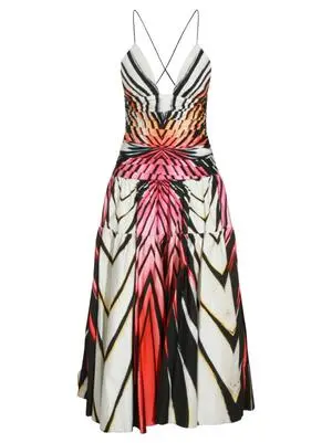 Roberto Cavalli Geometric Print Midi Dress - Multicolor