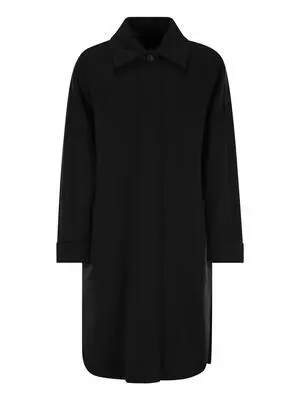 Max Mara Button Detailed Oversized Coat - Black