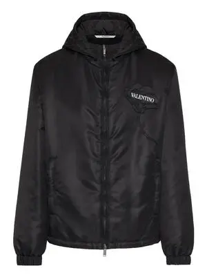 Valentino Garavani Garden Windbreaker Jacket - Black