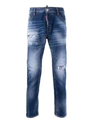 Dsquared2 Tidy Biker Distressed-effect Jeans - Blue