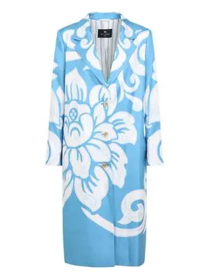 Etro Graphic Print Silk Coat - Blue