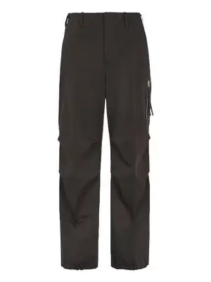 Fendi Logo Patch Straight-leg Trousers - Deep Forest