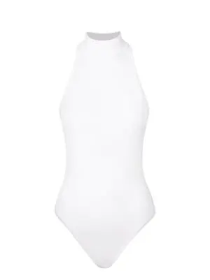 Alaïa High-neck Sleeveless Bodysuit - White