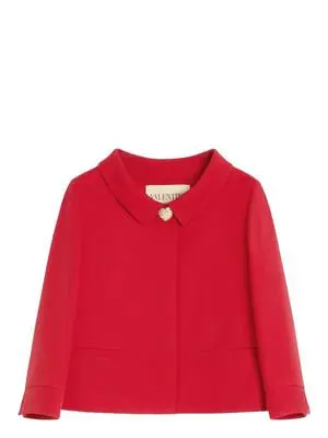 VALENTINO Valentino Crepe Couture Cropped Jacket With Jewel Detail