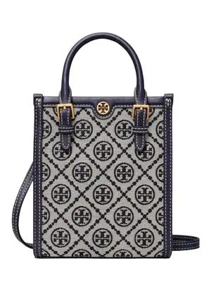 Tory Burch T Monogram Mini Top Handle Bag - Blue
