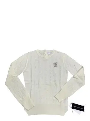 ERMANNO SCERVINO Ermanno Scervino Round Neck Long Sleeve Sweater With Embellishment