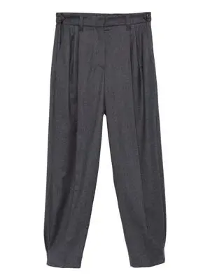 Brunello Cucinelli Pleated Tailored Trousers - Dark Gray