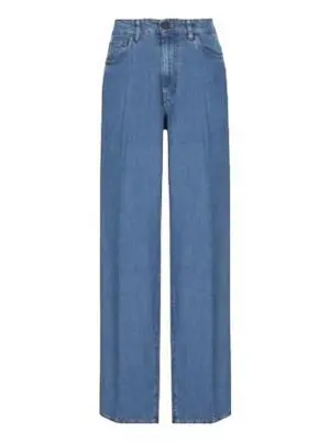 Miu Miu Logo-embroidered Straight-leg Denim Jeans - Blue