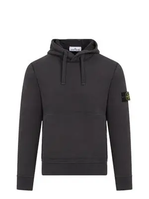 Stone Island Stone Island Compass Patch Drawstring Hoodie Charcoal-grey