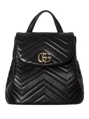 Gucci Gg Marmont Quilted Mini Backpack - Black