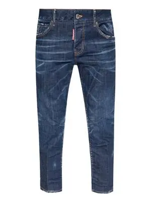 Dsquared2 Cropped Straight-leg Jeans - Blue