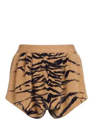Alaïa Printed High-waisted Shorts - Brown