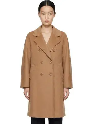 MARISSA CHIARA Marissa Chiara Double-Breasted Long Coat With Notched Lapels