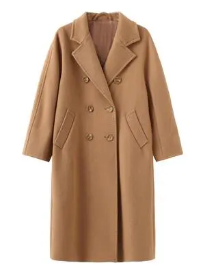 MARISSA CHIARA Marissa Chiara Double-Breasted Long Coat With Notched Lapels