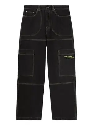 Off-White Irregular Cargo Jeans - Black