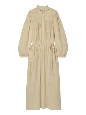 Isabel Marant Étoile Dalida Drawstring Button Dress - Green