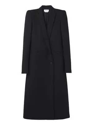 Alexander McQueen Tailored Coat With Stacked Shoulder Detail - Black